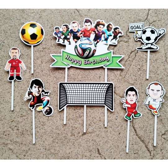 Jual satu set cake topper hiasan kue ulang tahun motif Bintang Super ...