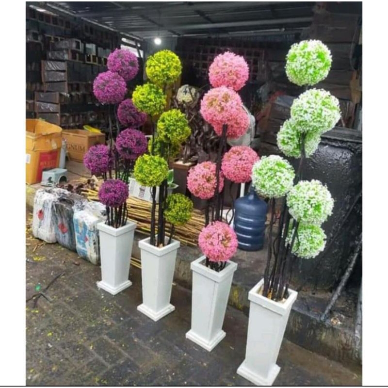 Jual bunga gressball tinggi 170cm bola besar bunga pojok mewah jumbo ...