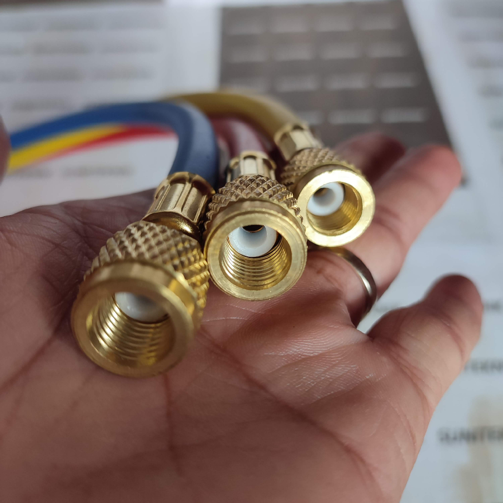 Jual SELANG MANIFOLD R410/R32 CHARGING HOSE 4000 PSI KEPALA TEBAL ...