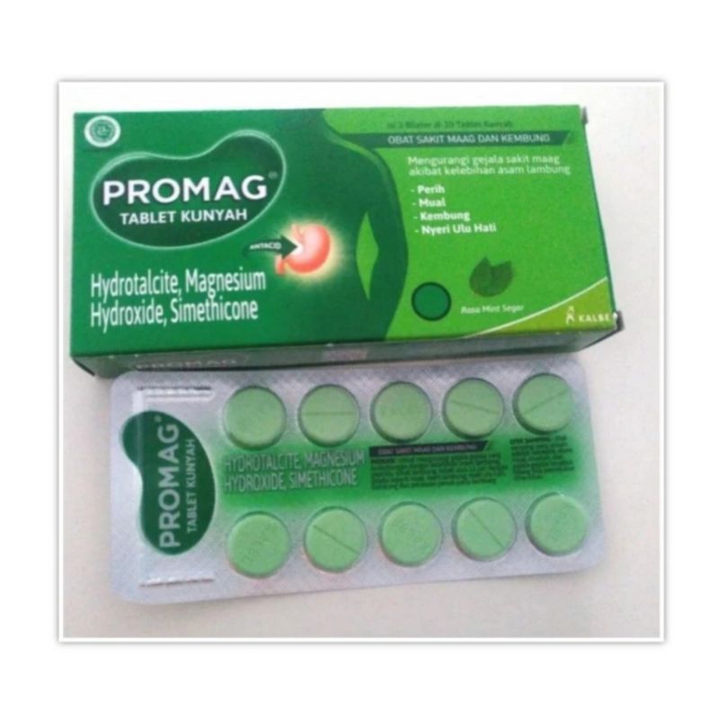 Jual Promag 1 papan isi 10 tablet Obat Sakit Maag | Shopee Indonesia