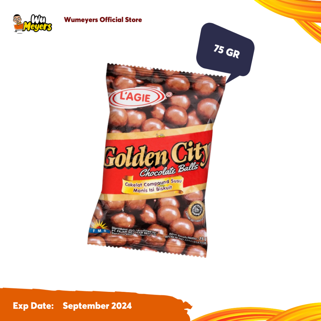 Jual L'agie Golden City 75gr Lagie Coklat Balls 75 gr | Shopee Indonesia