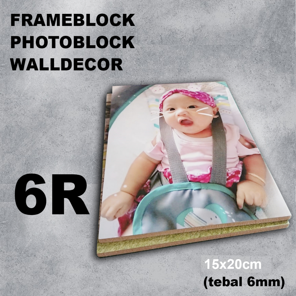 Jual CETAK FRAMEBLOK WALLDECOR / PHOTOBLOCK 5R/6R 15x20cm Custom ...