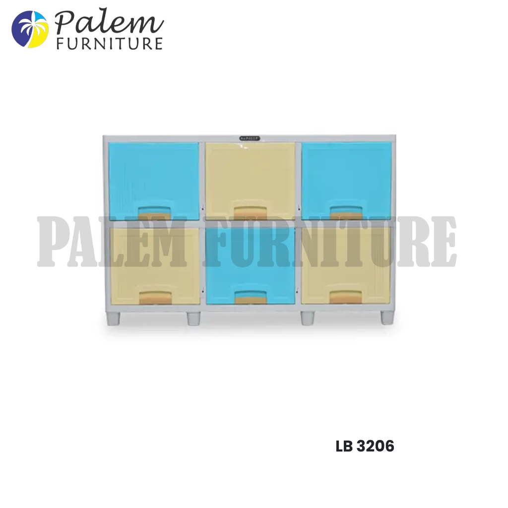 Jual LOCKER BOX NAPOLLY LB 3206 / LEMARI PAKAIAN PLASTIK 6 PINTU / LACI ...