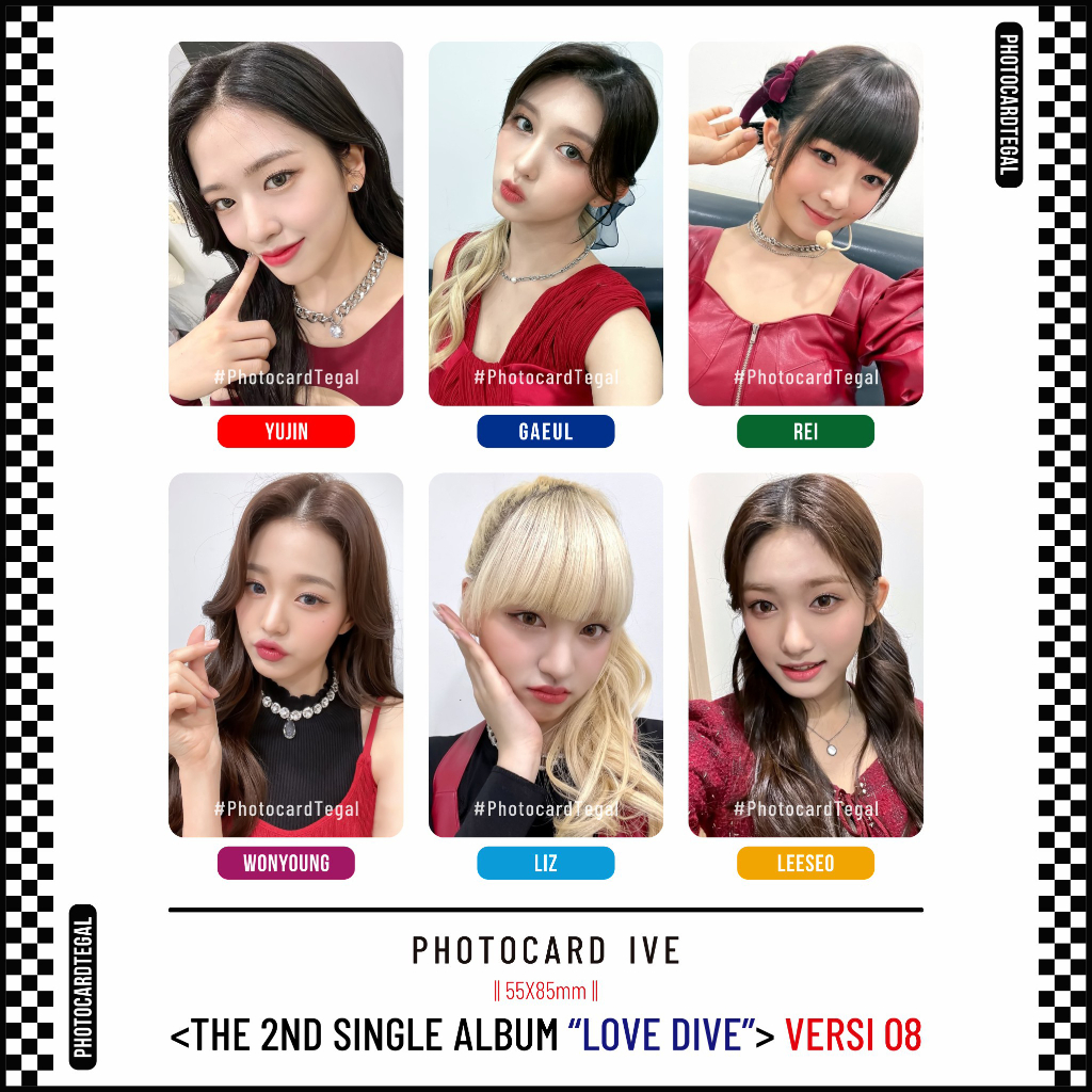 Jual [SET VER.] PHOTOCARD IVE 'LOVE DIVE' (Yujin, Gaeul, Rei, Wonyoung, Liz, Leeseo) | Shopee ...
