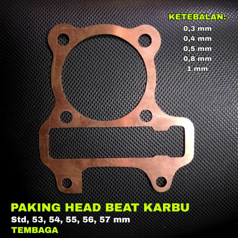 Jual Paking Perpak Head Tembaga Beat Karbu /packing gasket Custom honda ...
