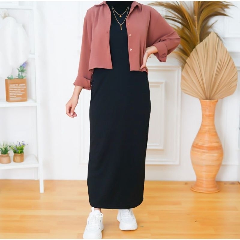 Jual INNER SPAN INSPAN LONG DRESS / INNER SPAN LICIN / INNER SPAN TANPA ...