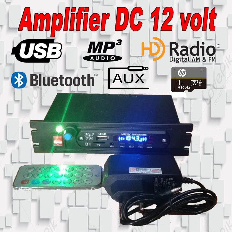 Jual Power ampli mini bluetooth 12vol amplifier stereo mini | Shopee ...