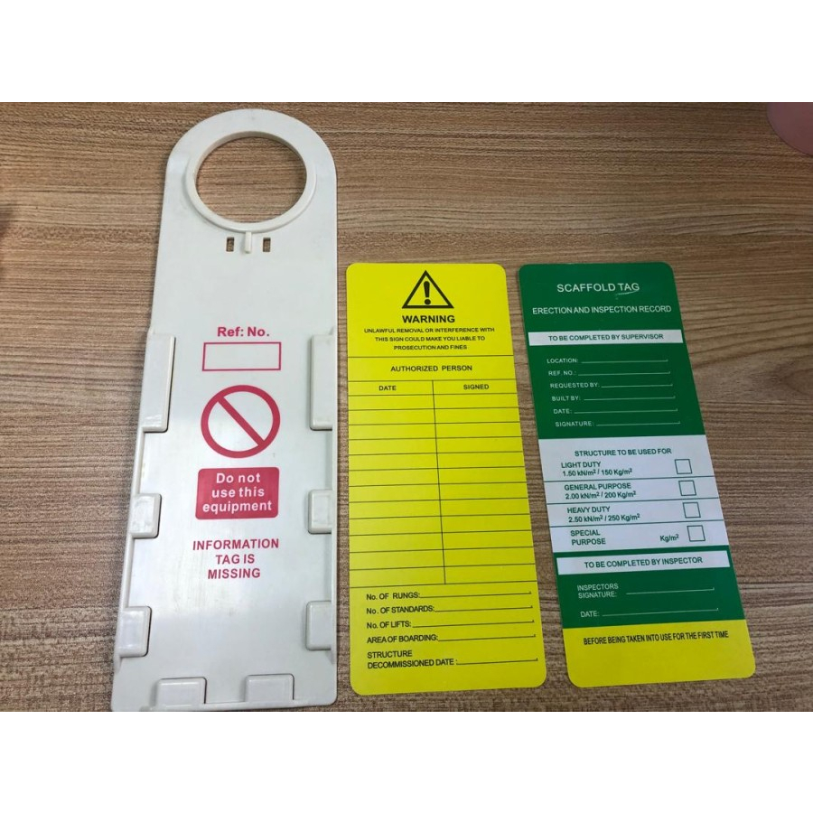 Jual Scaffolding Tag Sudah termasuk Kartu, scafolding Tag, tag ...