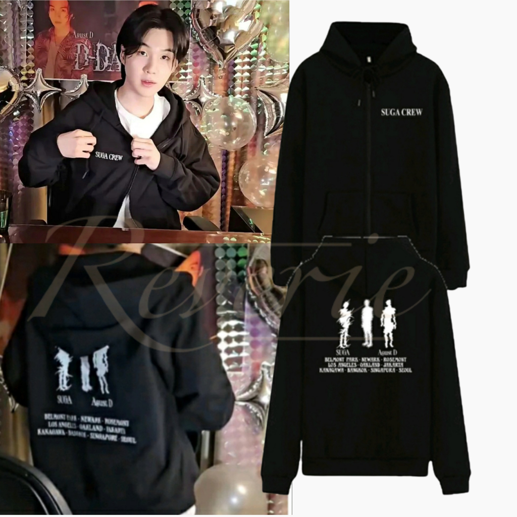 Jual JAKET SUGA CREW D-DAY SOLO TOUR 2023 HOODIE YOONGI AGUSTD KONSER ...