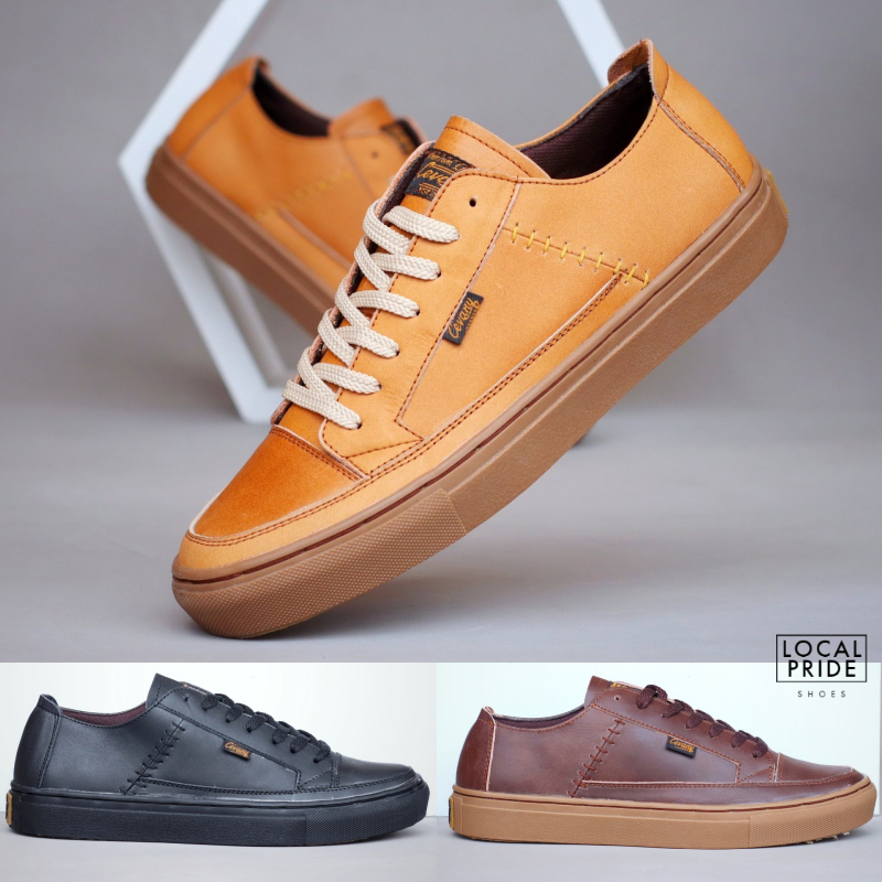 Jual Sepatu Pria Kasual Kulit - CEVANY DANTE LOW - Sepatu Sneakers Pria ...