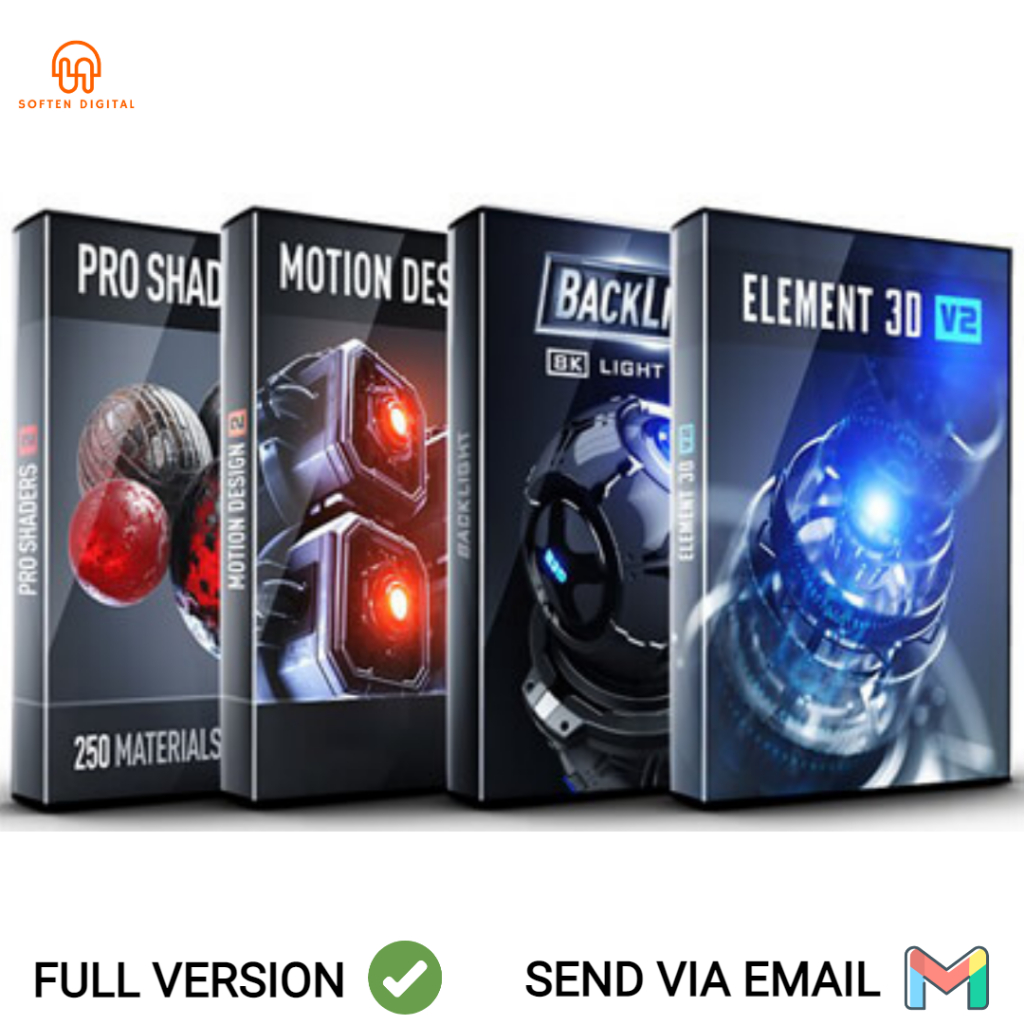 Jual Element 3D v2.2.2 Build 2155 + Motion Design 2 + Backlight + Pro Shaders 2 - plugin for ...