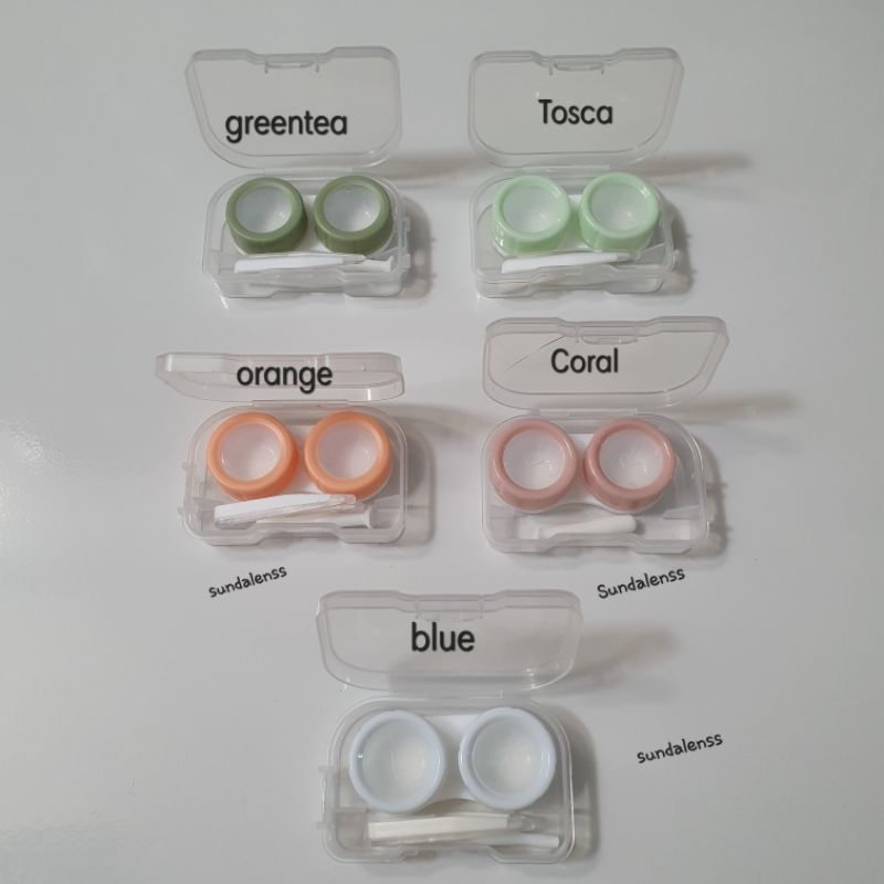 Jual Tempat softlens simple kotak wadah softlens lens case contact lens ...