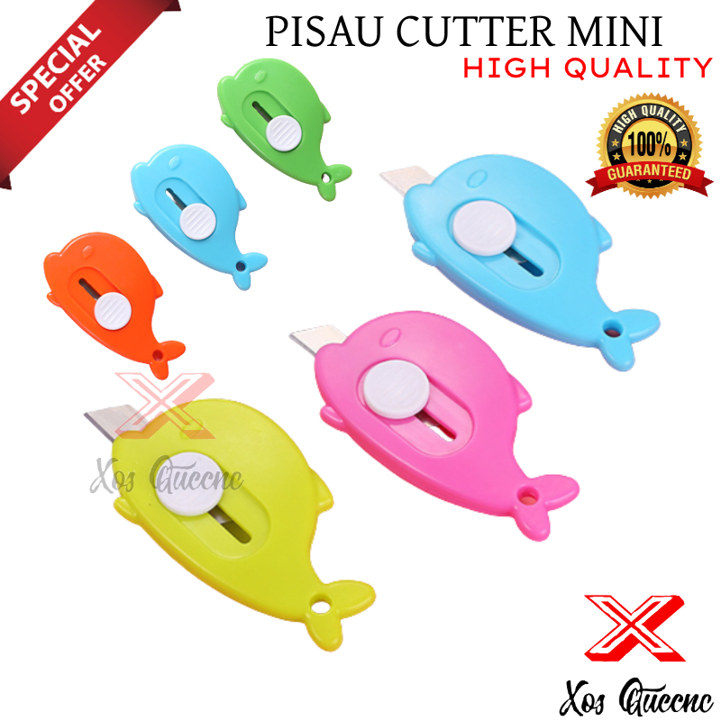 Jual [XOQ] PISAU CUTTER MINI MODEL DOLPHIN / PISAU MINI PEMBUKA PAKET ...