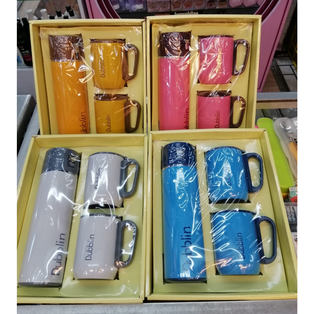 Jual Botol minum/Termos 420ml dan Mug 220ml Dubblin Gift Set | Shopee Indonesia
