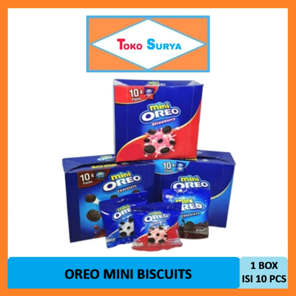 Jual Mini Oreo Biskuit Original/Chocolate/Strawberry 10pcs x 20gr ...
