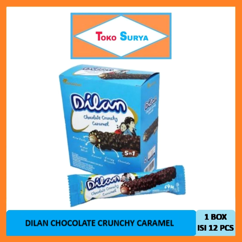 Jual Dilan Chocolate Crunchy Caramel Wafer Garudafood 12pcs x 24gr ...