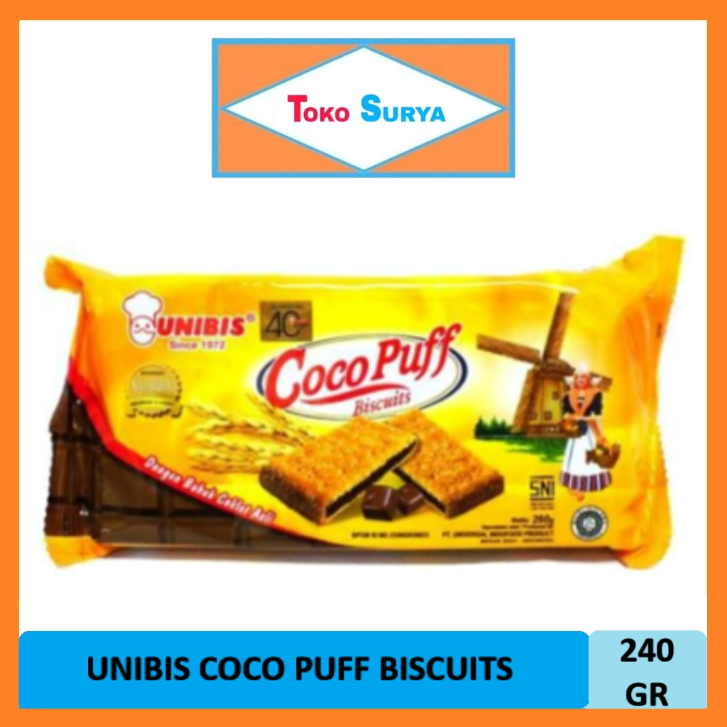 Jual Unibis Coco Puff Biscuits 260 Gr (Pcs) | Shopee Indonesia
