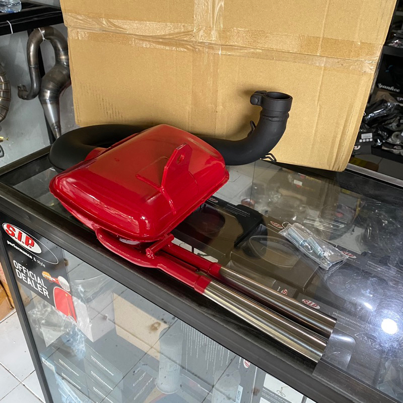 Jual knalpot SIP ROAD SPORT 3.0 double pipe vespa largeframe super ...