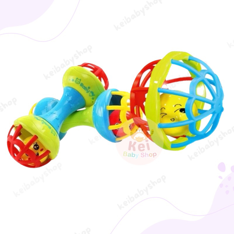 Jual Mainan Bayi Rattle Stick Bola Silicone Kerincingan BPA Free ...