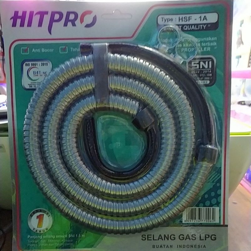 Jual SELANG GAS HITPRO 1,8M SNI/HITPRO SELANG LPG HSF-1A | Shopee Indonesia