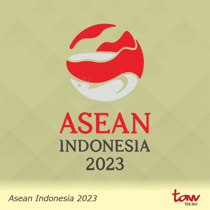 Jual Cutting Sticker Asean Indonesia 2023 3warna Besar Mobil Motor Helm ...