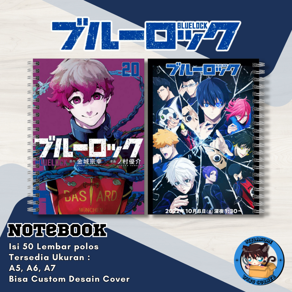 Jual note book blue lock / notebook blue lock / buku catatan blue lock ...
