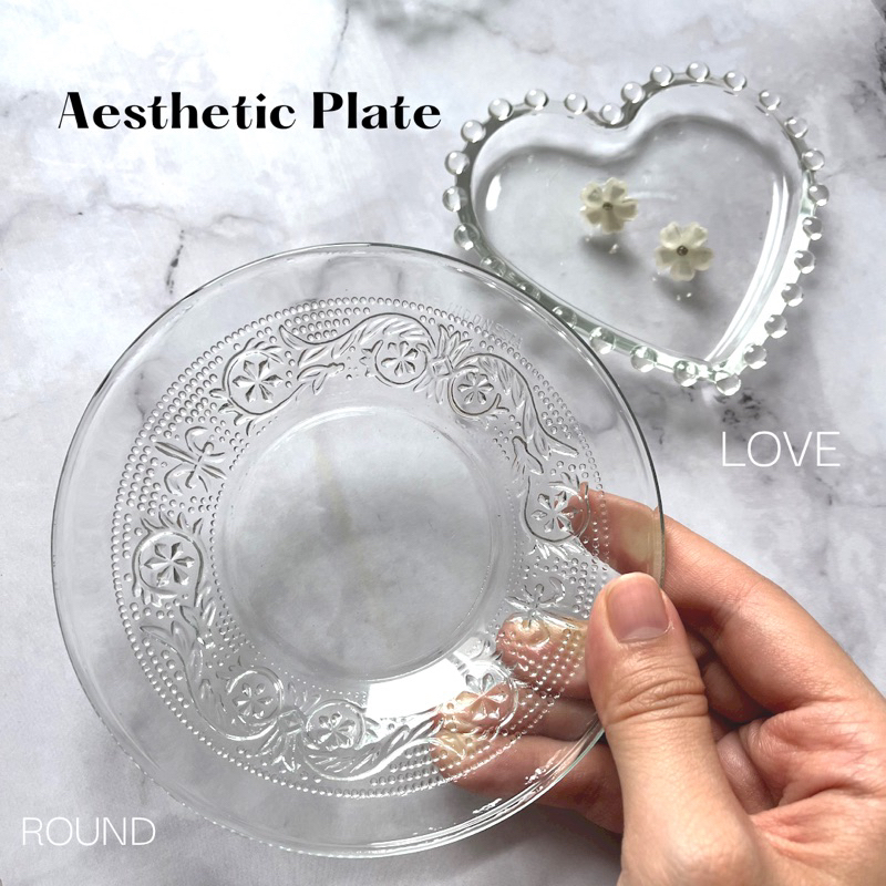 Jual MINI aesthetic plate piring kaca estetik | Shopee Indonesia