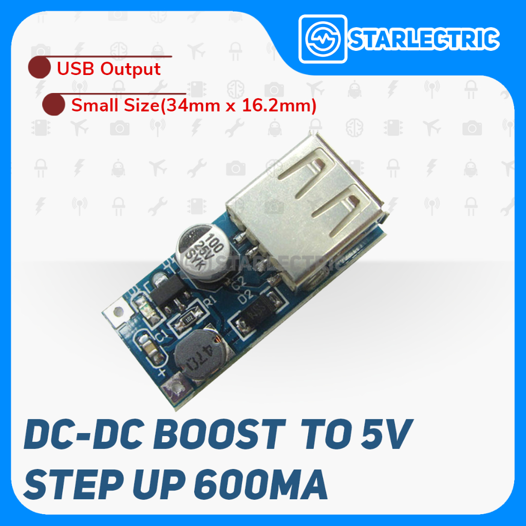 Jual Voltage Step Up Boost Module USB Output5V Modul 600mA | Shopee ...