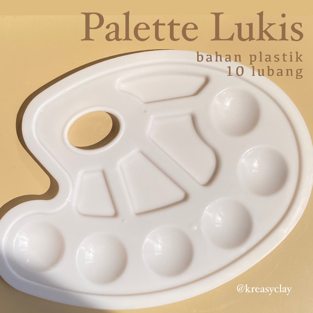 Jual Palette Lukis Plastik Lengkung - Collor Palette Painting Aesthetic ...