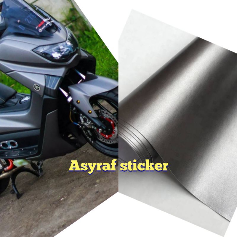 Jual skolet sticker motor warna abu abu crom doff | Shopee Indonesia