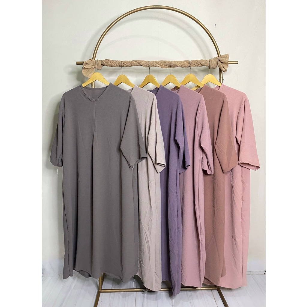 Jual DASTER JUMBO CRINCLE POLOS WANITA MODEL TANGAN 3/4 - DASTER WANITA ...