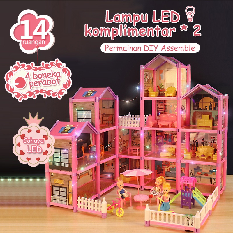 Jual Mainan Princess Castle 14 House Barbie Rumah Rumahan Doll House ...
