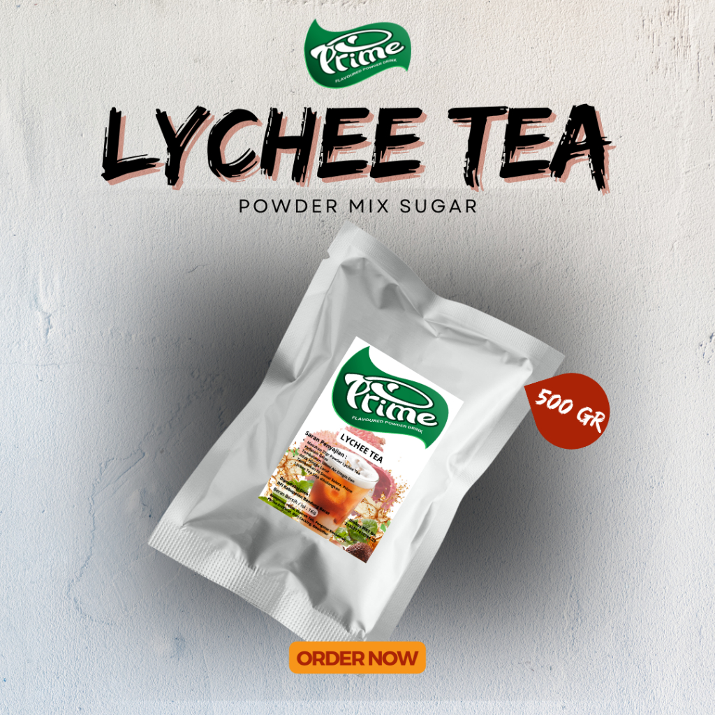 Jual Powder Prime Lychee Tea / Bubuk Minuman Leci Tea 500 gr | Shopee ...