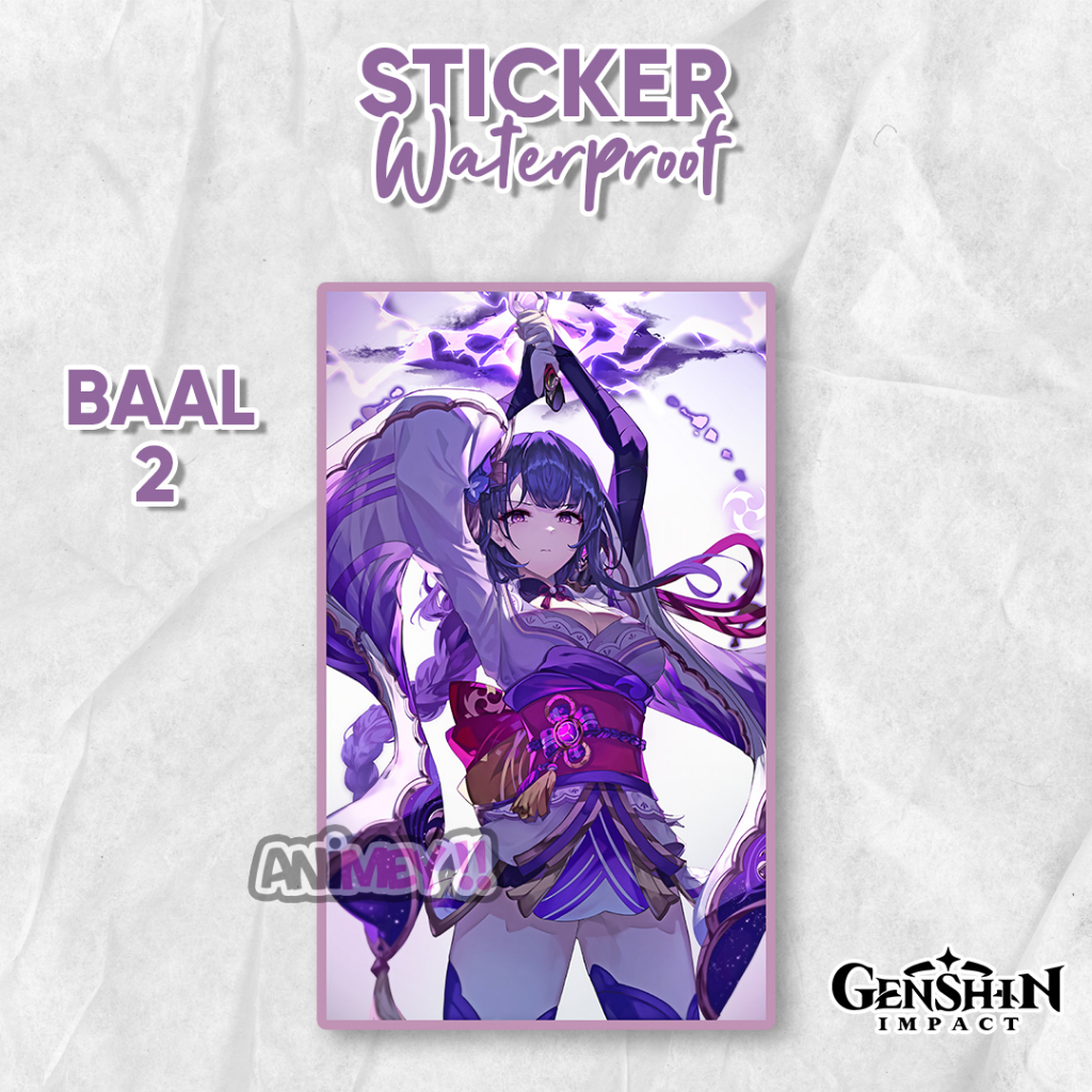 Jual Stiker Baal Raiden Shogun Genshin Impact / Sticker Anime ...