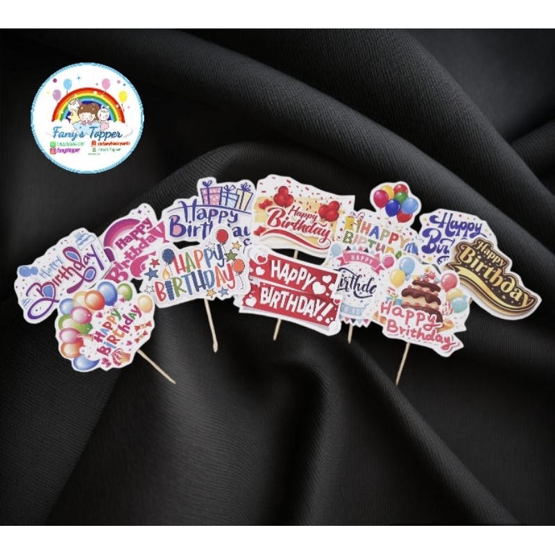 Jual Topper Happy Birthday Tancapan Happy Birthday Topper ulang tahun ...