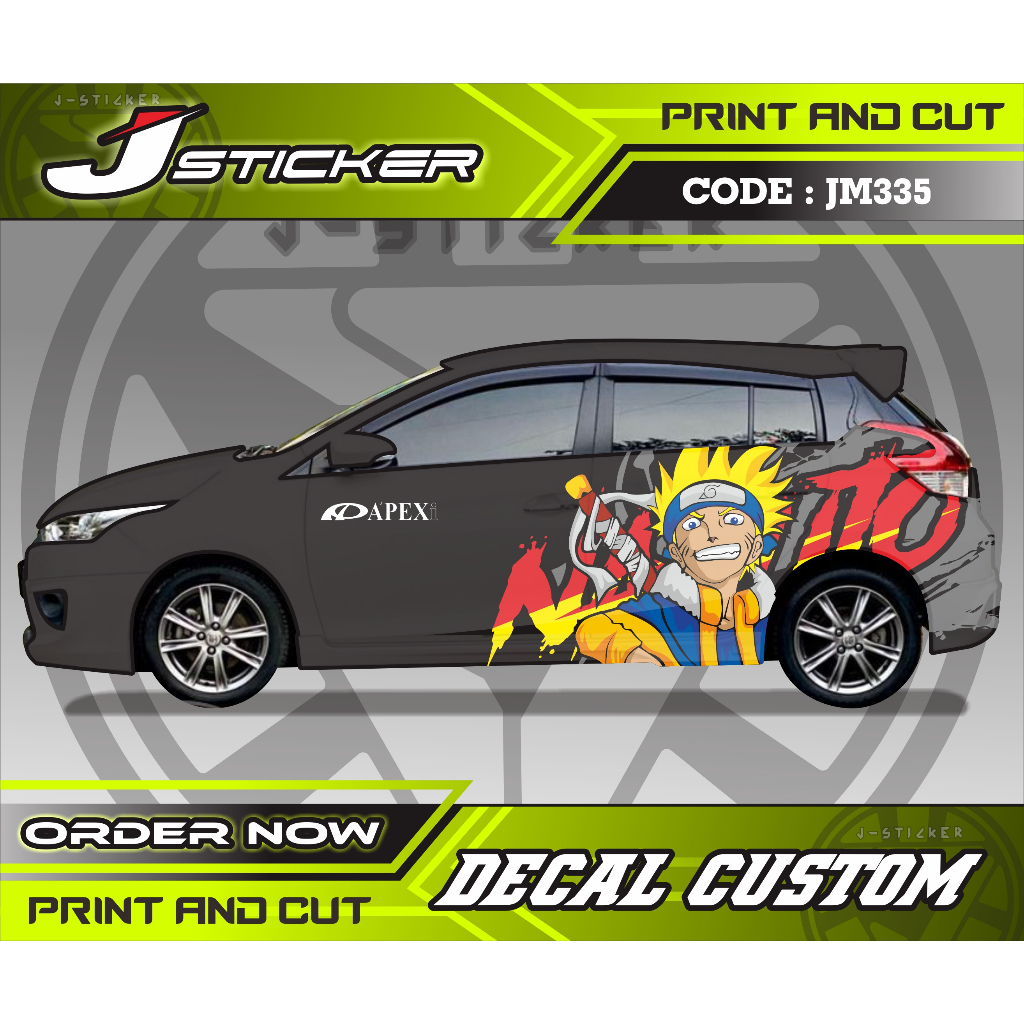 Jual sticker printing mobil animasi naruto si kyubi | Shopee Indonesia