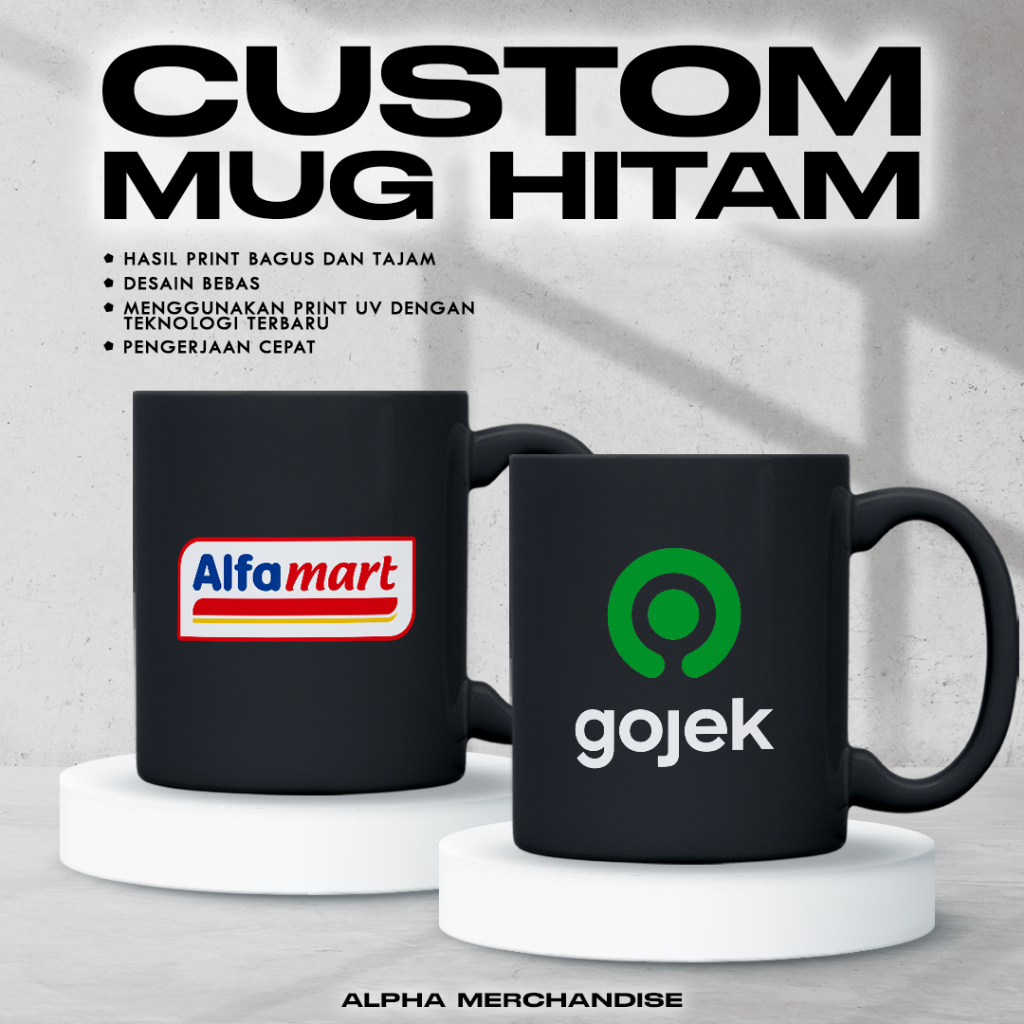Jual Mug Hitam Custom Uv Dtf | Shopee Indonesia
