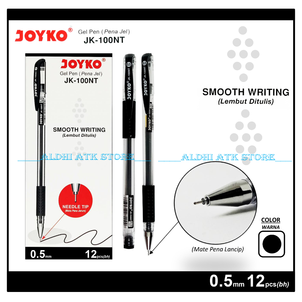 Jual Pulpen Joyko JK-100NT Pen Joyko Jk100 0,5mm Gel Pen Lancip | Shopee Indonesia