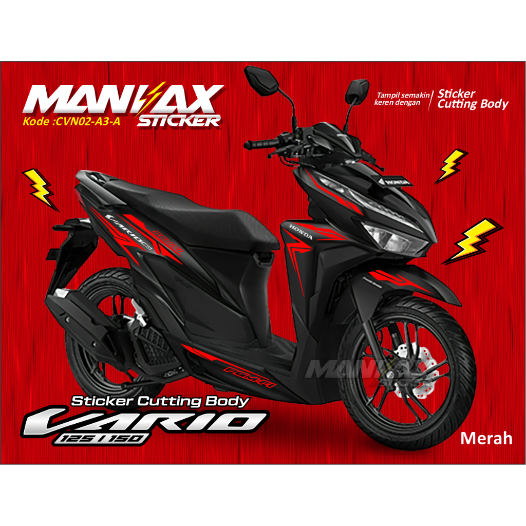 Jual Cutting Sticker Honda Vario 125-150 New - Stiker VARIO 150 ...