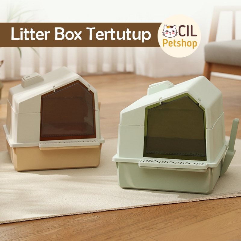Jual 3 Mode Litter Box Toilet Kucing Tertutup Kotak Pasir | Shopee ...