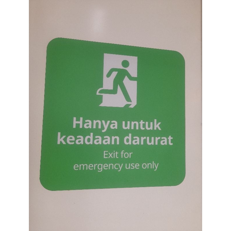 Jual stiker safety emergency evakuasi tangga darurat pintu | Shopee ...