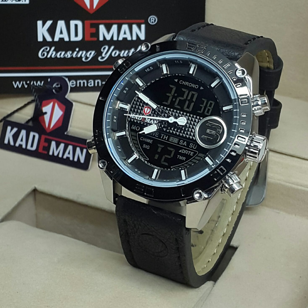 Jual Jam Tangan KADEMAN K9041G kulit 2Time | Shopee Indonesia