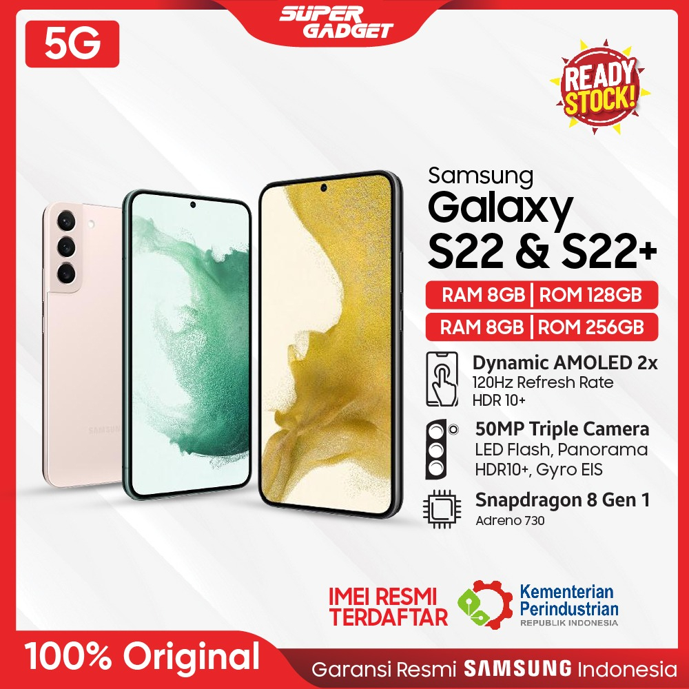 Jual Samsung Galaxy S22 S22+ Plus 5G 8/128 8/256 8GB 128GB 256GB RAM 8 GB ROM 128 256 GB ...