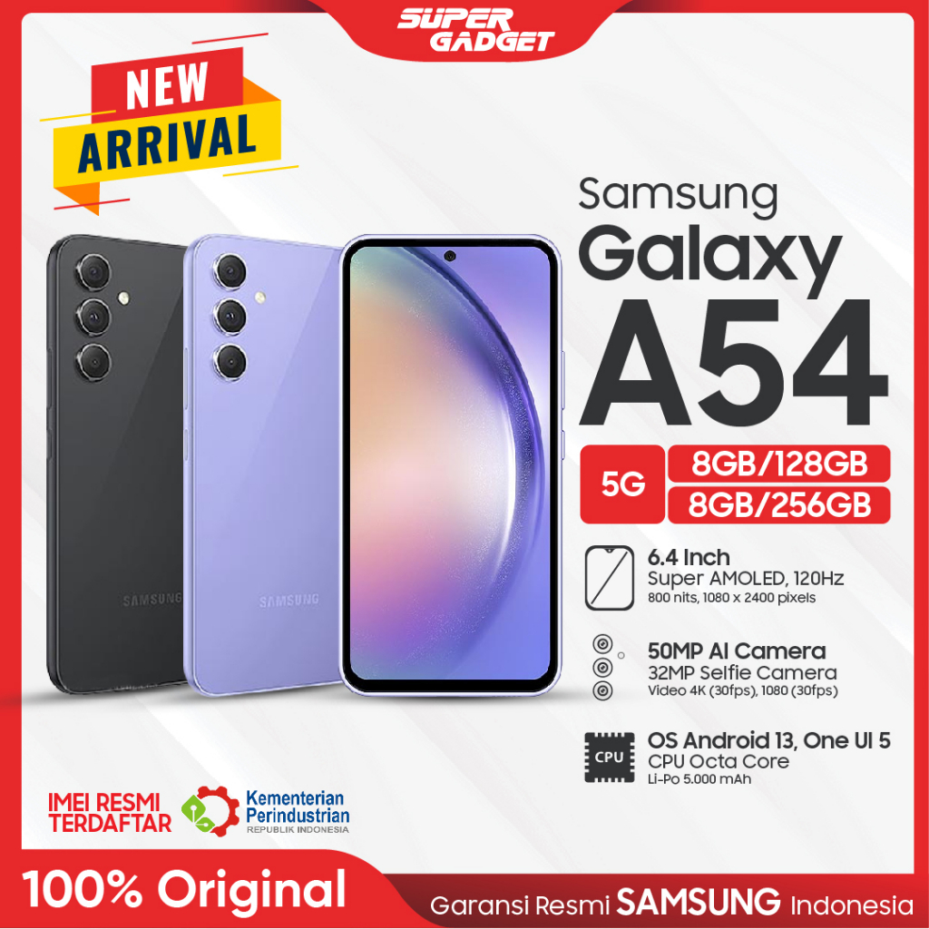 Jual Samsung Galaxy A54 5G 8/128 8/256 GB RAM 8 ROM 128 256 8GB 128GB ...