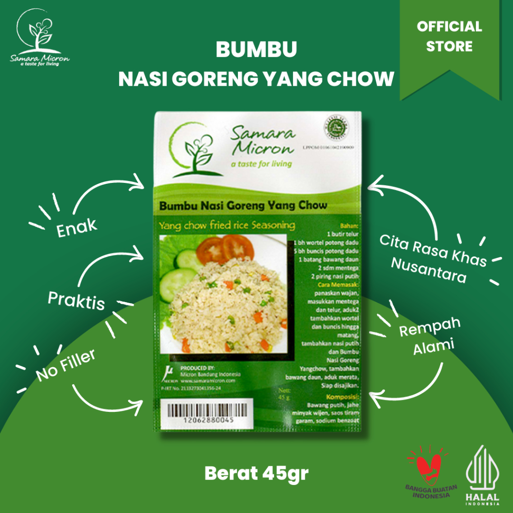 Jual Bumbu Nasi Goreng Yang Chow Samara Micron - 45G | Shopee Indonesia
