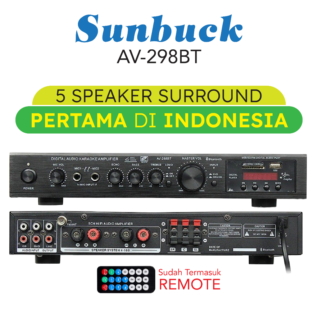 Jual Amplifier Subwoofer Ampli Rumahan Pembesar Suara Sound System ...