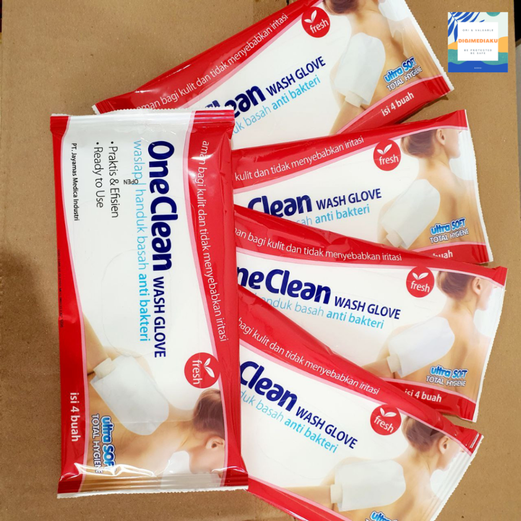 Jual Onemed One Clean Wash Glove Waslap Handuk Basah Anti Bakteri OneMed OneClean Sarung Tangan ...