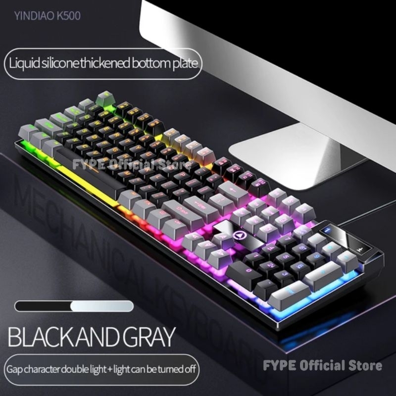 Jual FYPE Gaming Keyboard Mechanical RGB Cable Light K500 | Shopee ...