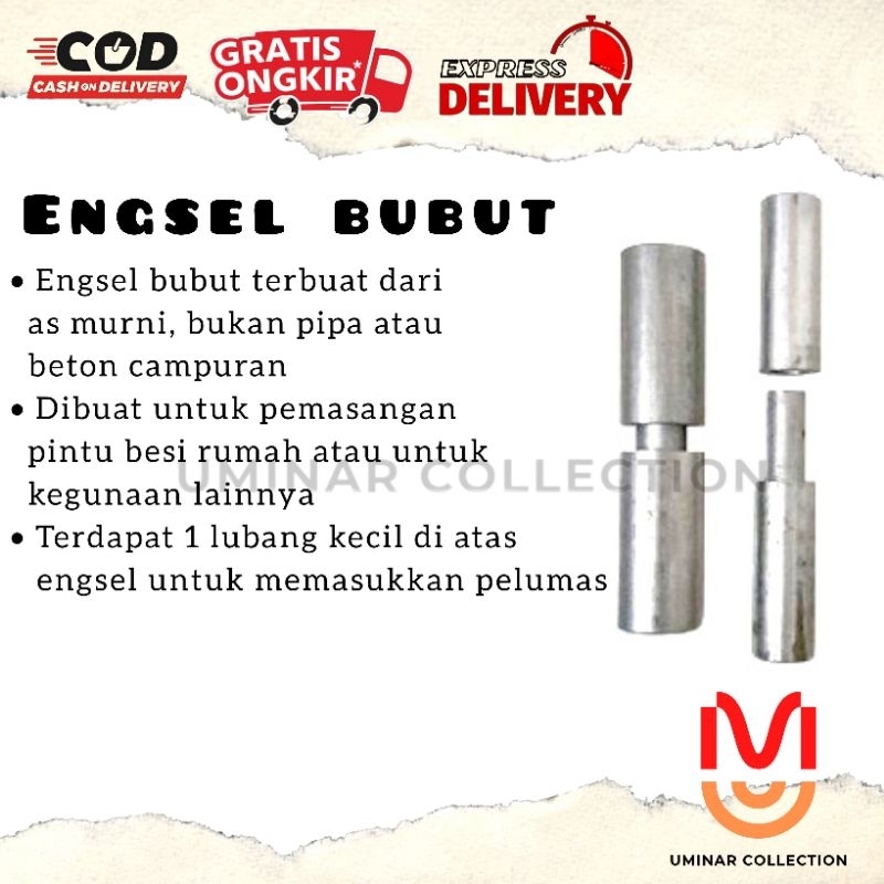 Jual Engsel Bubut Besi As | Engsel Pagar Besi | Engsel Bulat | Engsel ...