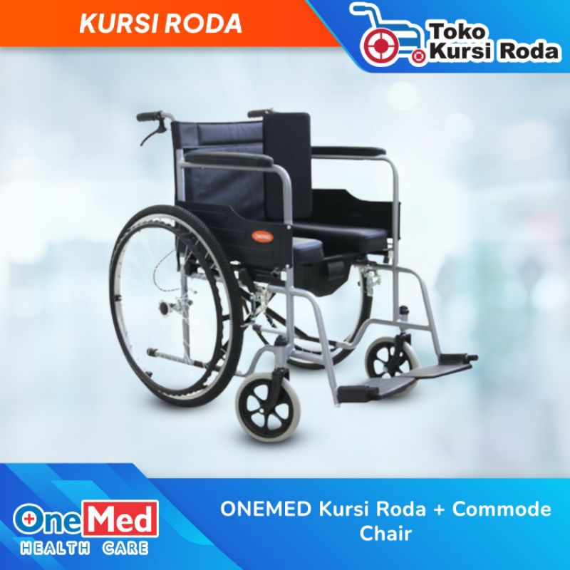Jual ONEMED Kursi Roda + Commode Chair | Shopee Indonesia